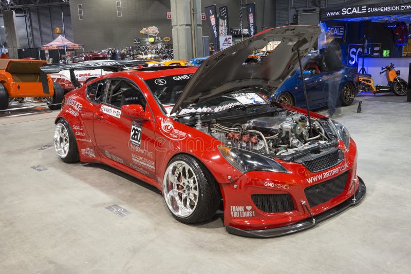 Custom compact car editorial photo. Image of generation - 91570111