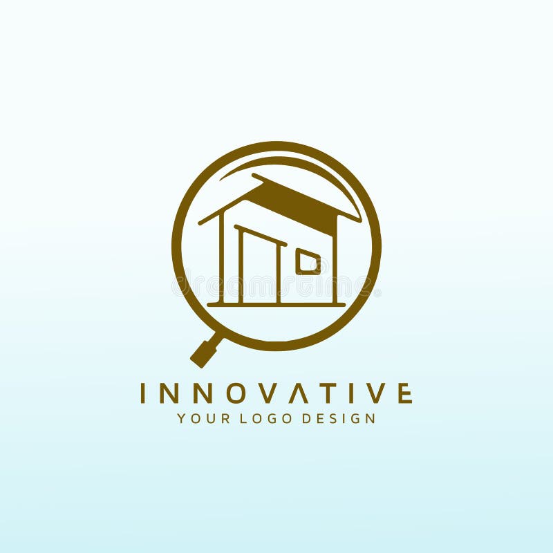 Custom Creative Home Inspection Logo Stock Vector - Illustration of ...