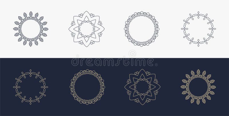 Custom Creative Luxury Frame Mandala Simple Retro Stock Vector ...