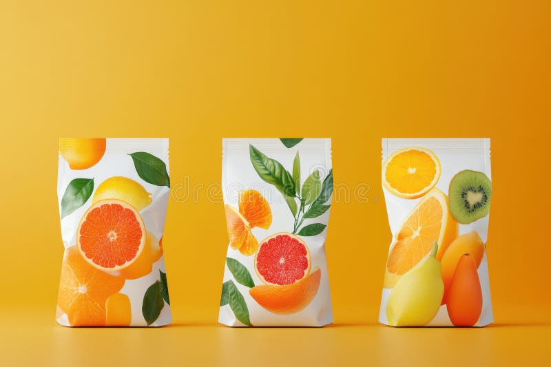 Custom 3D Food Packaging Mockup Design Stock Illustration ...