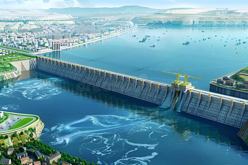 Fully Functional Dam Featuring Advanced Engineering and Modern ...