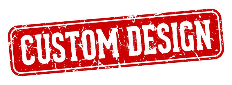 Custom Design Rectangular Sign. Custom Design Stamp Stock Vector ...