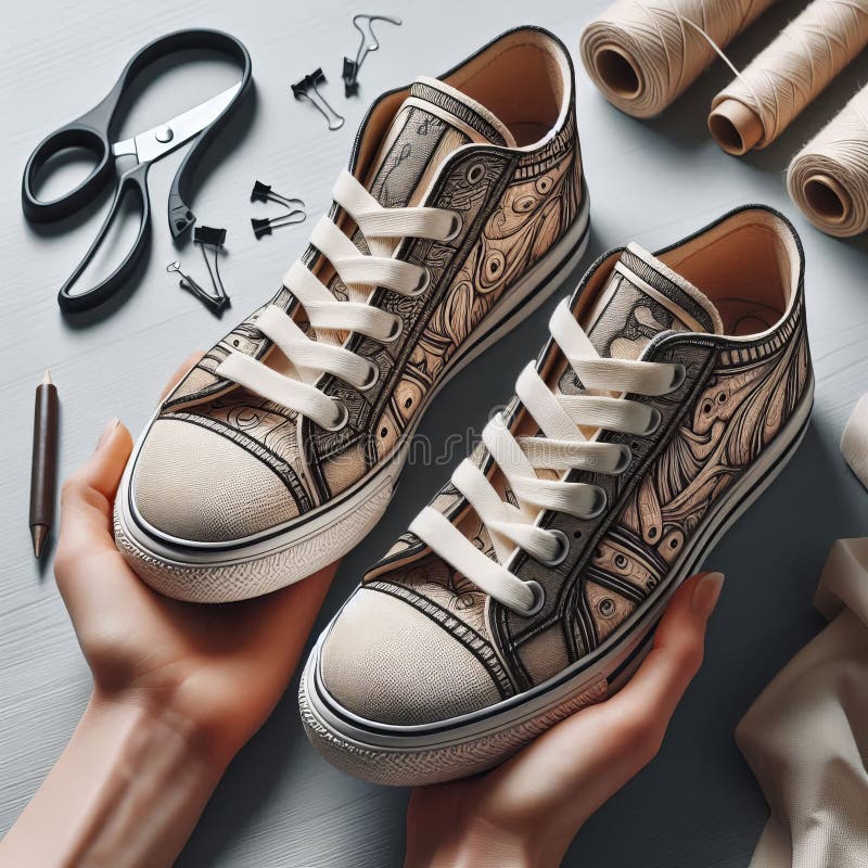 A Custom Designed Pair of Designer Shoes, Photo V Stock Image - Image ...