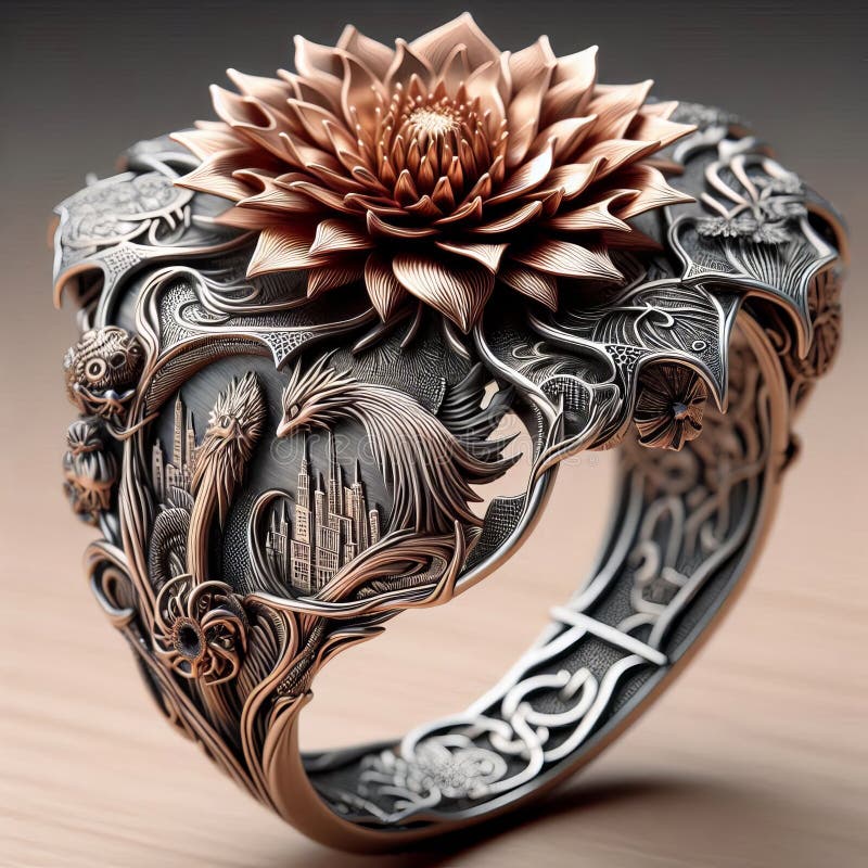 A Custom Designed Piece of Jewelry, Phot Stock Illustration ...