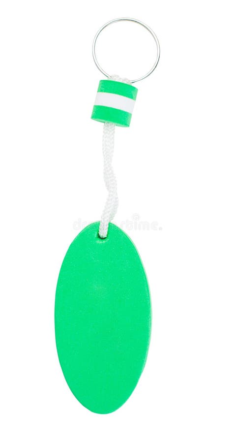 Custom Floating Key Chains Isolated on White, Foam Material, Green ...
