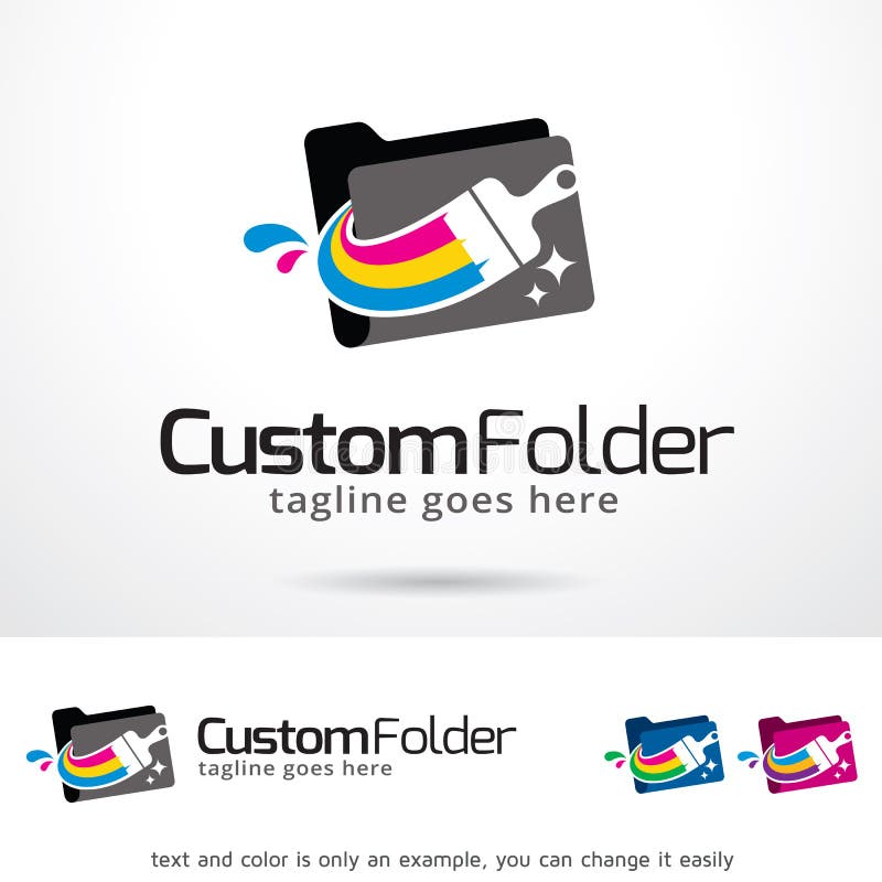Custom Folder Logo Template Design Vector Stock Vector - Illustration ...