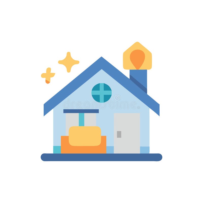 Custom Home Icon for Tailored Design Stock Illustration - Illustration ...