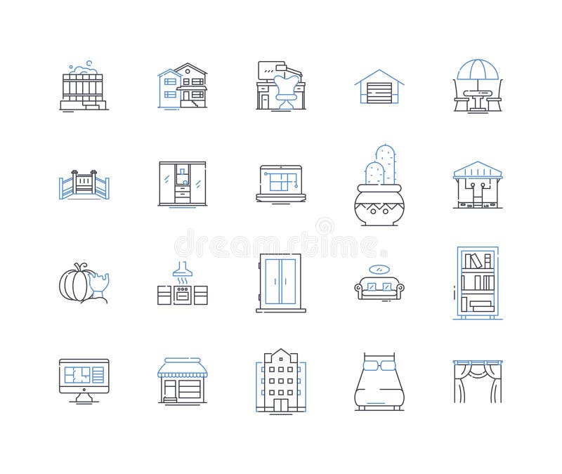 Custom Interior Studio Line Icons Collection. Bespoke, Tailored, Unique ...