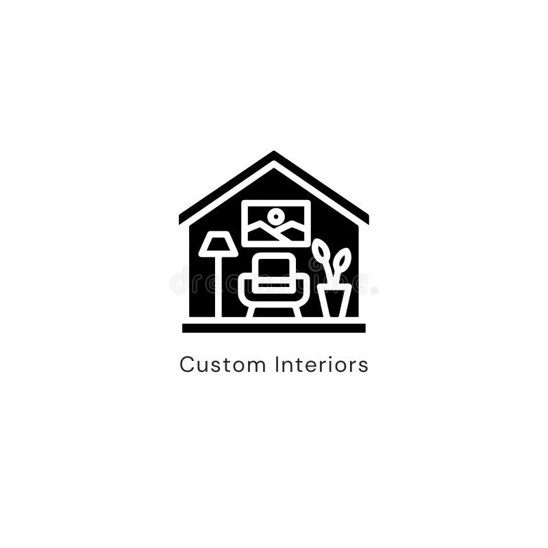 Custom interiors logo stock illustration. Illustration of graphic ...