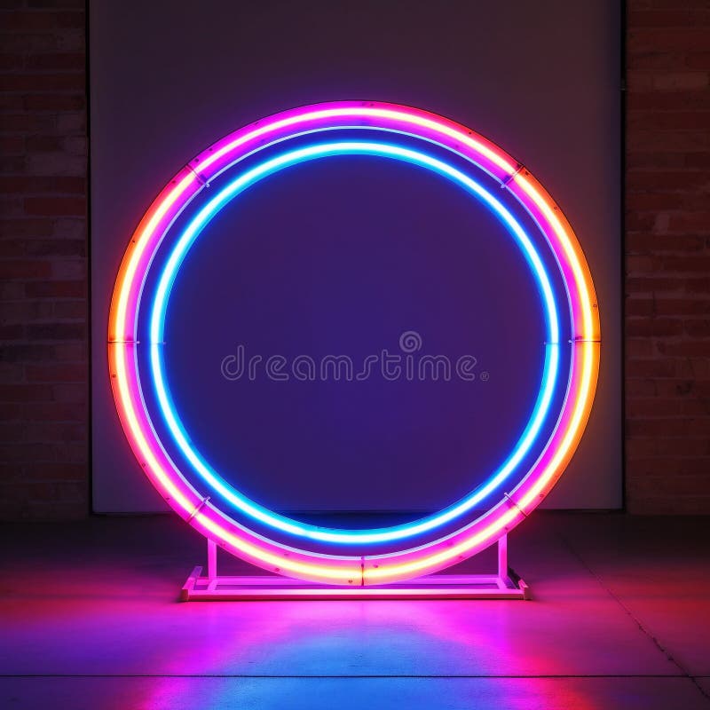 Japanese Neon Street, Night Quarter Stock Illustration - Illustration ...