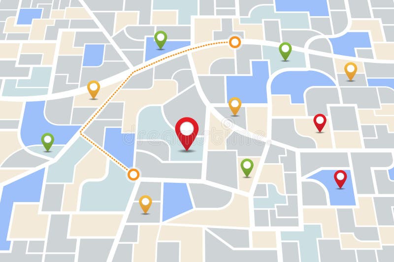 Custom Location Map Interface for App and Website Stock Vector ...