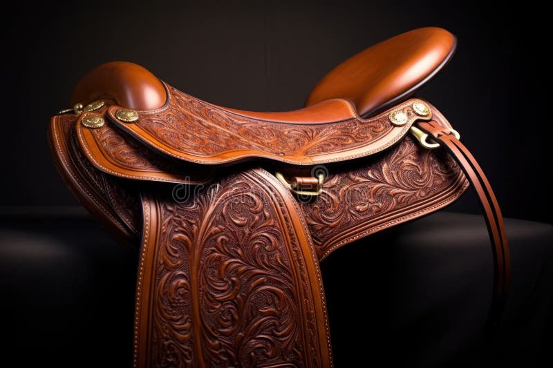 Custom-made Leather Saddle with Unique Design Stock Photo - Image of ...