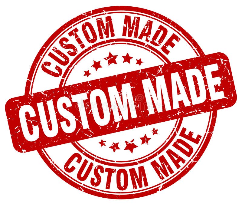 Custom Made Red Grunge Round Vintage Stamp Stock Vector - Illustration ...