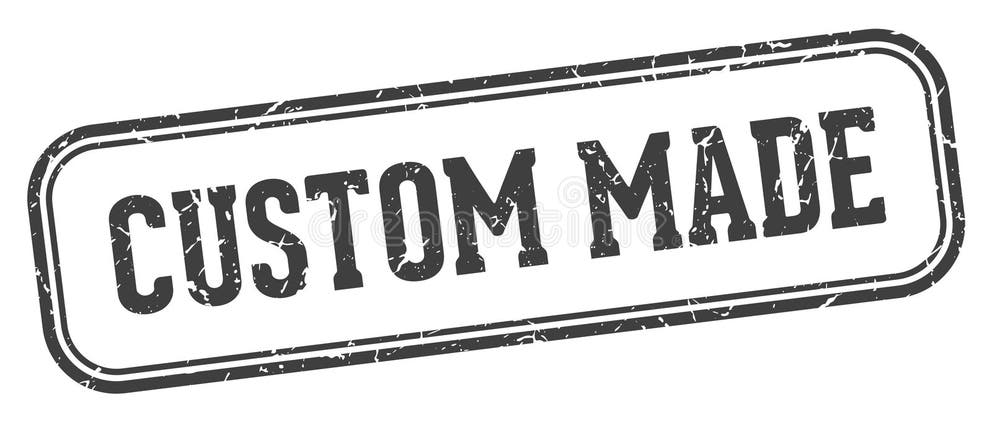 Custom Made Stamp. Custom Made Rectangular Stamp on White Background ...