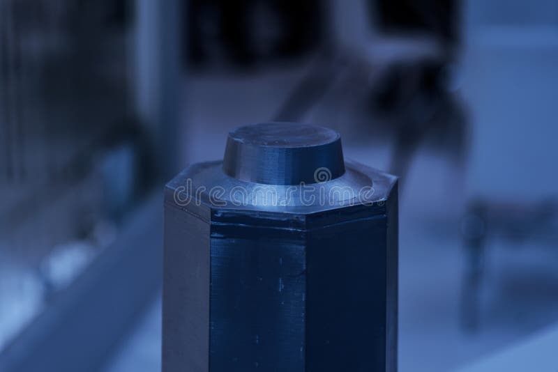 Custom-milled Machine Part Made with CNC Machine. Stock Image - Image ...