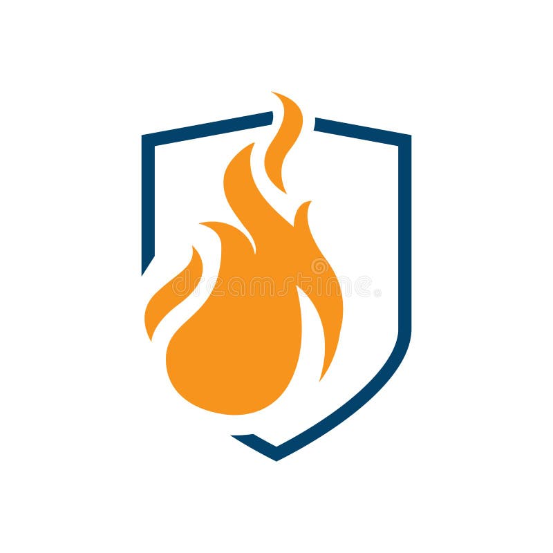 Shield and Fire Protection Concept Custom Firefighter Logo Vector ...