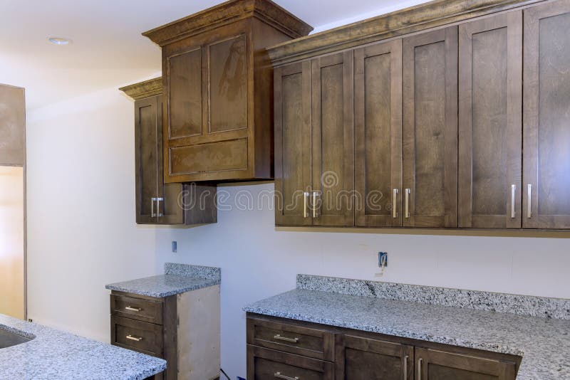 Custom Modular Kitchen Cabinets Installed in a New House Under ...