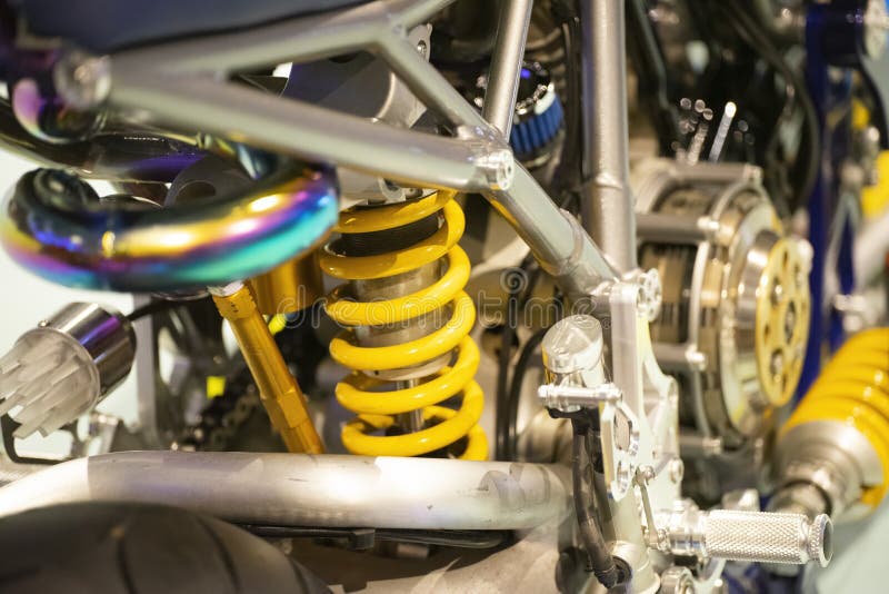 Custom motor bike detail stock image. Image of machine - 261757783