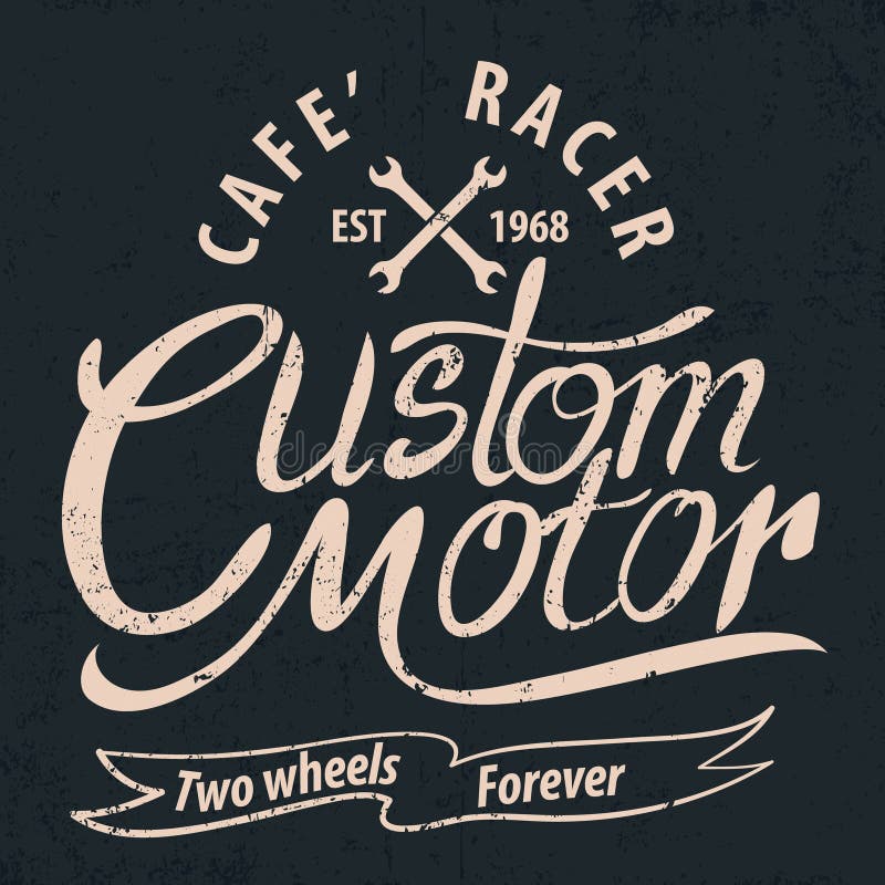 Custom Motor Typographic for T-shirt, Tee Design, Poster, Vector Il ...
