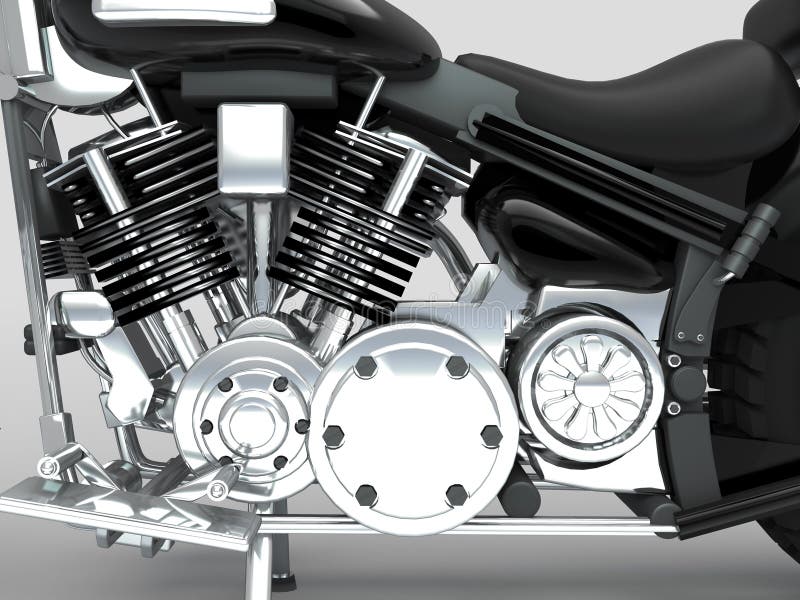 Motorcycle engine stock illustration. Illustration of oiled - 70547047