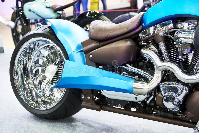 Custom Motorcycle on Display Editorial Photography - Image of custom ...