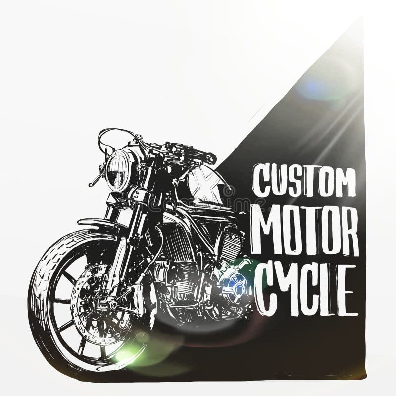 Custom motorcycle poster editorial photography. Illustration of poster ...