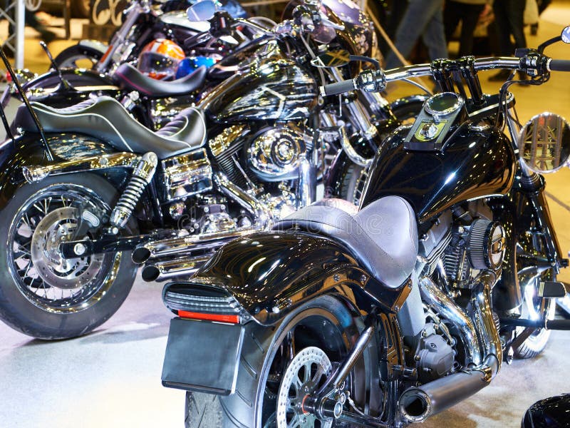 Custom Motorcycles on Display Editorial Stock Photo - Image of tires ...