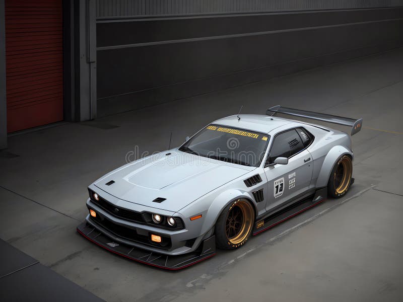 Custom Muscle Car for Racing Ai Generated Stock Illustration ...