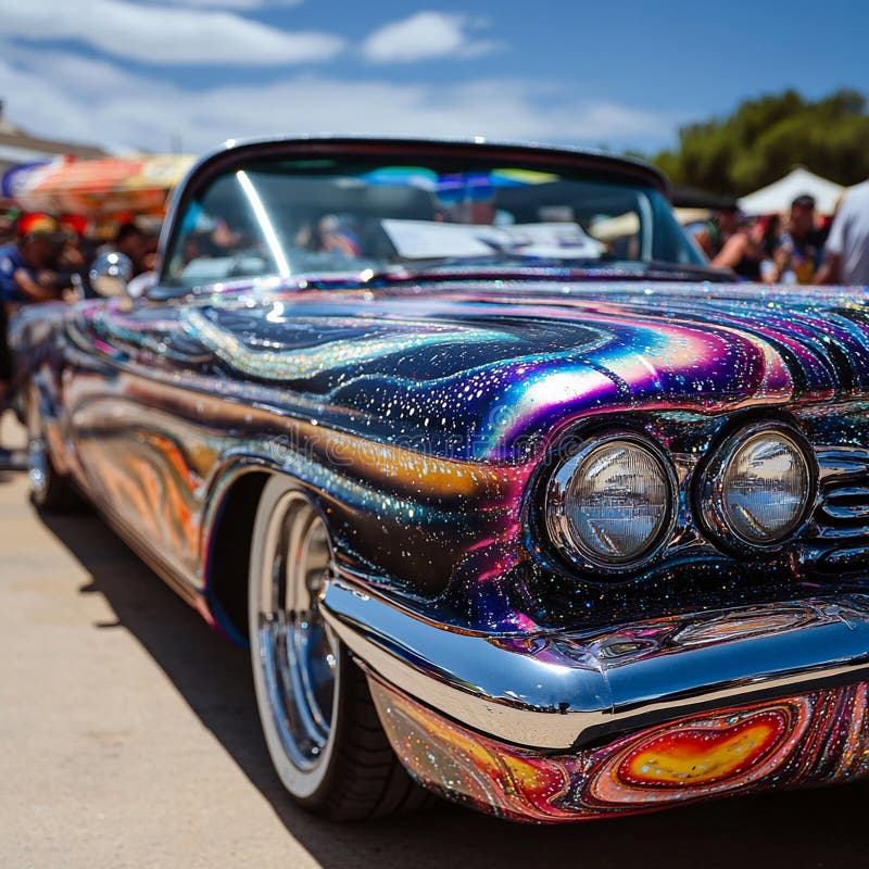 Custom-Painted Vehicle Showcasing Unique Modifications Stock ...