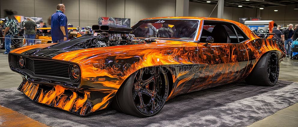 Custom-Painted Vehicle Showcasing Unique Modifications Stock ...