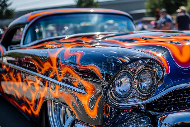 Custom-Painted Vehicle Showcasing Unique Modifications Stock ...