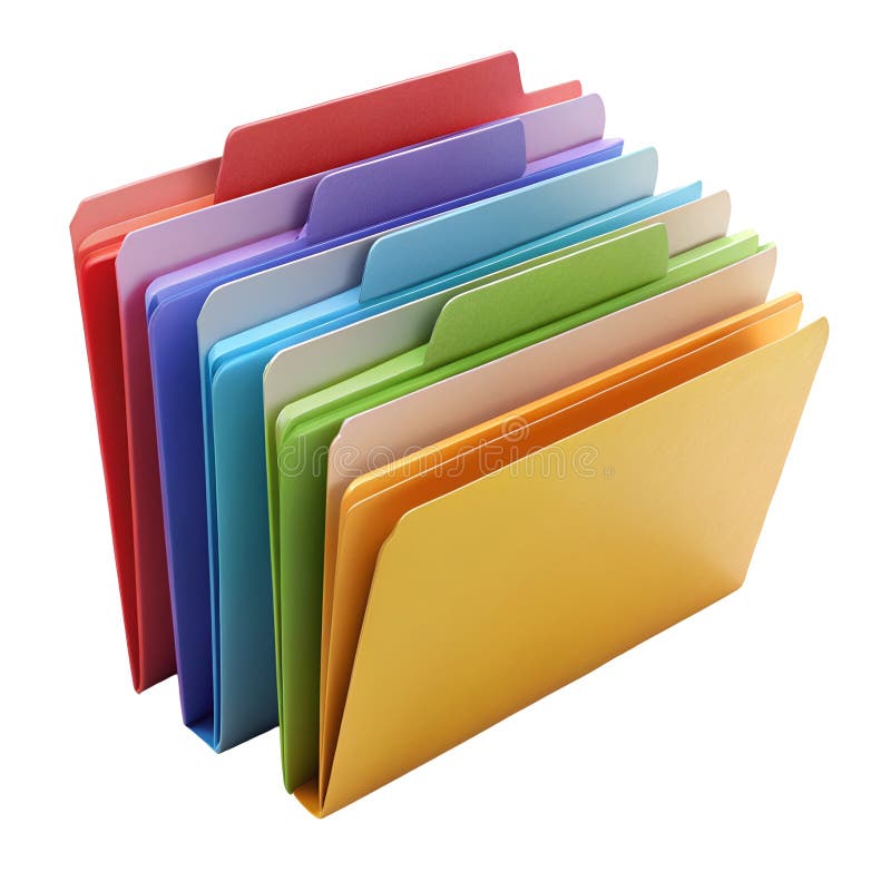 Custom-Printed File Folders Stock Illustration - Illustration of ...