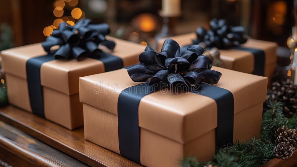 Custom Printed Gift Boxes with Company Logos Stock Image - Image of ...