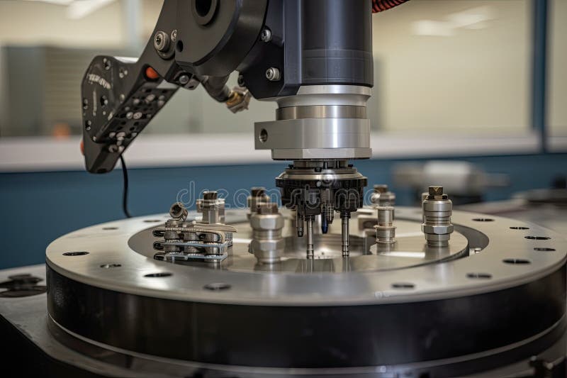 Custom Robotic End-effector with Tool, Preparing To Perform Precision ...