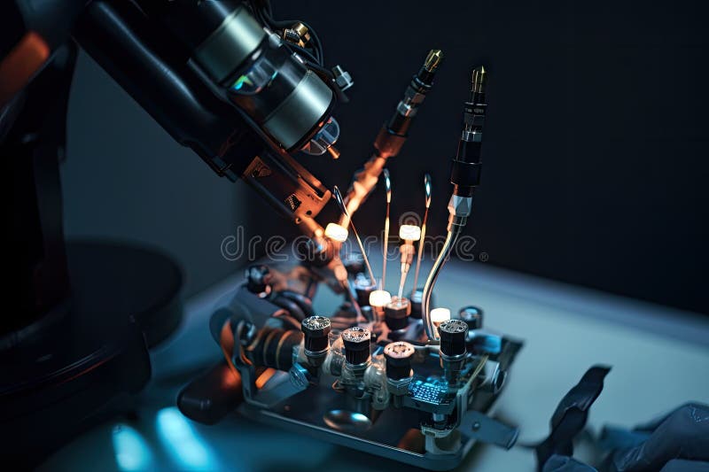 Custom Robotic Hand with Surgical Tools and Lights for Delicate ...