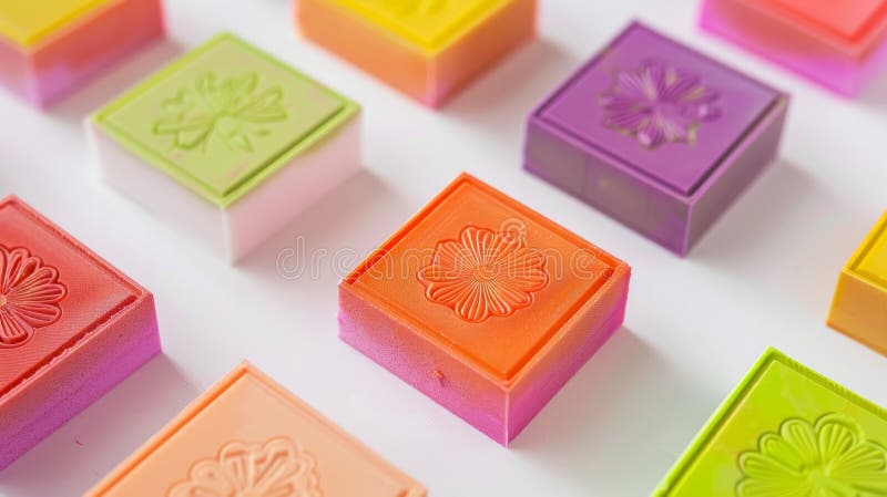 Custom Stamp Pads for School Branding Stock Illustration - Illustration ...