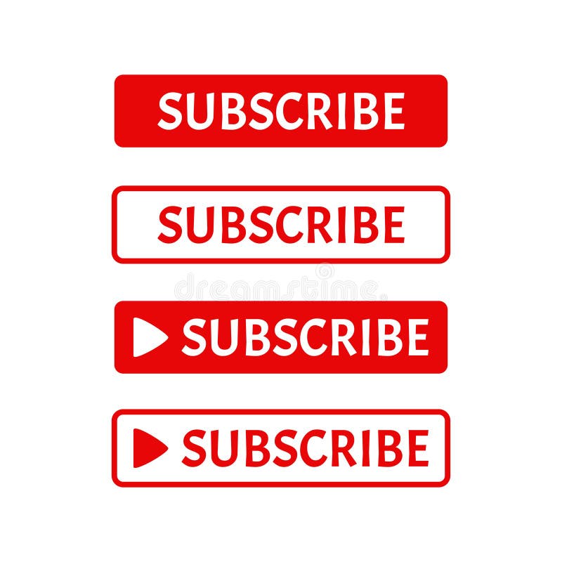 Custom Subscribe Button for Your Channel Stock Vector - Illustration of ...