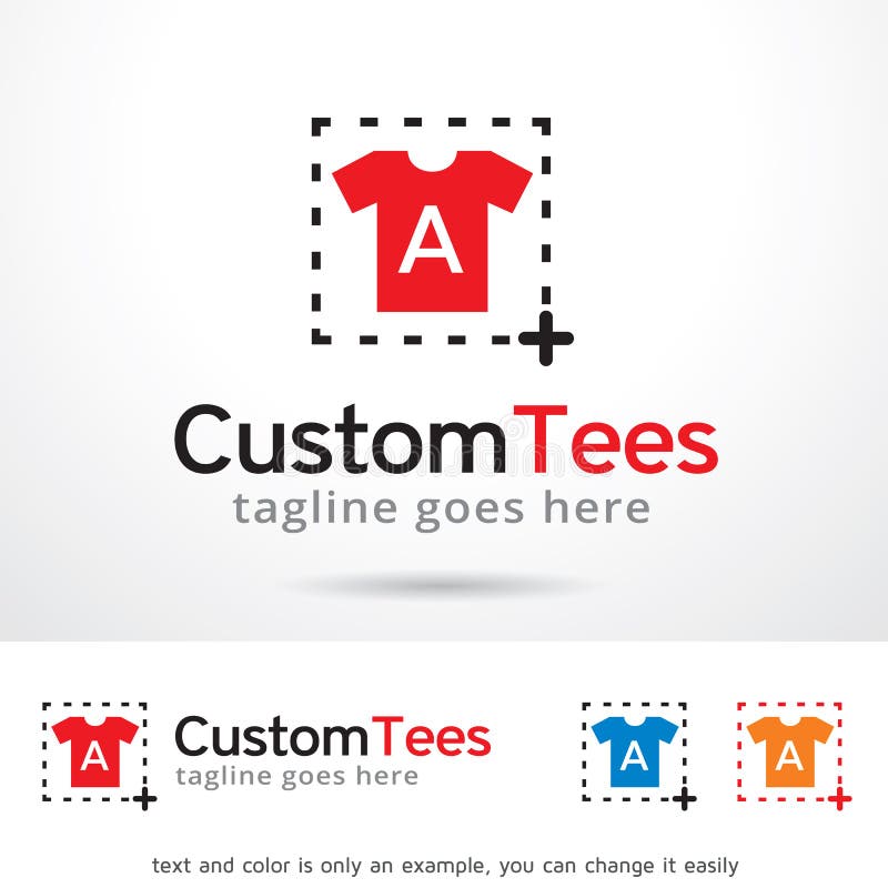 Custom Tees Logo Template Design Vector Stock Vector - Illustration of ...