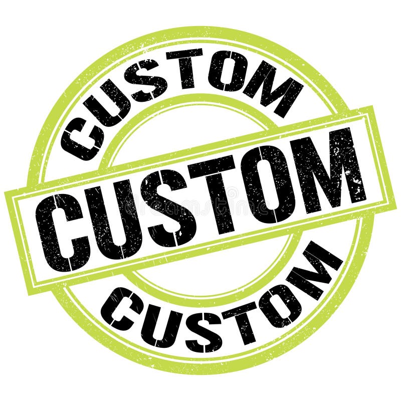 CUSTOM Text on Green-black Round Stamp Sign Stock Illustration ...
