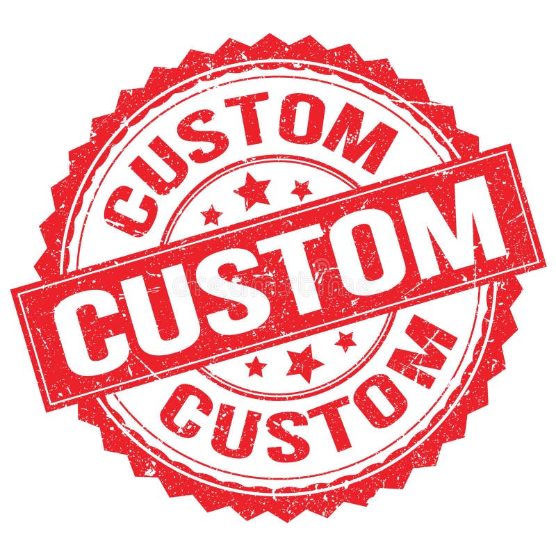 CUSTOM Text on Red Round Stamp Sign Stock Illustration - Illustration ...