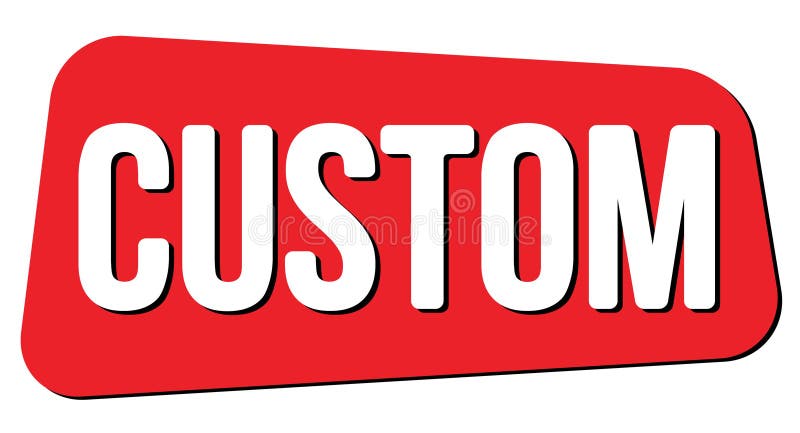 CUSTOM Text on Red Trapeze Stamp Sign Stock Illustration - Illustration ...