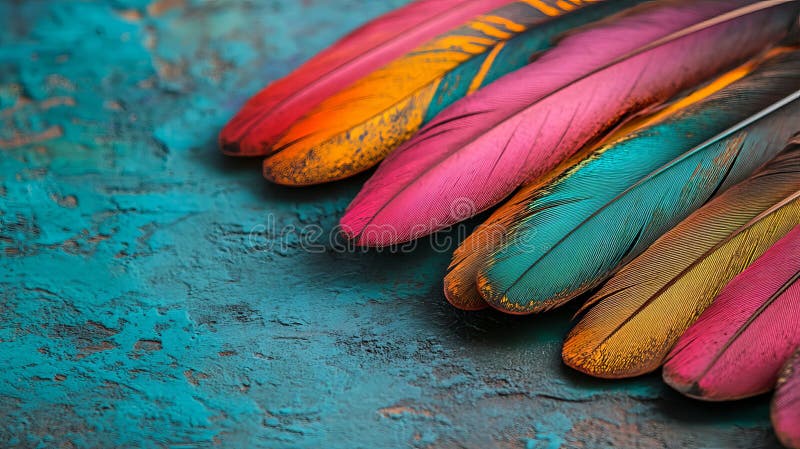 Custom Text Space on a Vibrant Mardi Gras Feather Background Stock ...
