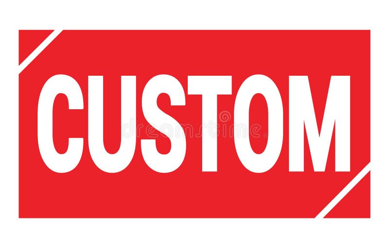 CUSTOM Text Written on Red Stamp Sign Stock Illustration - Illustration ...