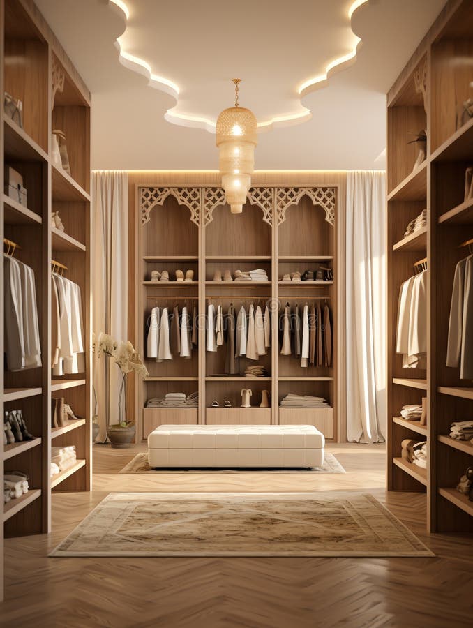 Custom Walk in Closet in Traditional Moroccan Style Beautiful Design ...