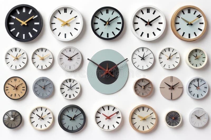 Custom Wall Clock Designs stock illustration. Illustration of ...