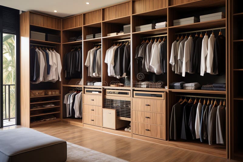 Custom Wardrobe, Beautiful Design Stock Illustration - Illustration of ...