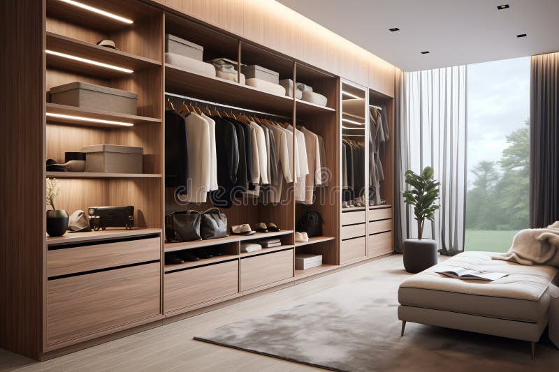 Custom Wardrobe, Beautiful Design Stock Illustration - Illustration of ...