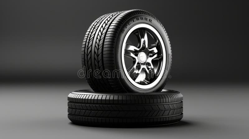 Custom Wheels Stacked Elegantly Against a Dark Backdrop in a Studio ...