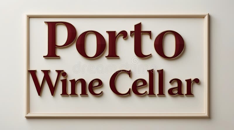 Custom Wine Cellar Signage Displaying Porto Wine Cellar in a Classic ...