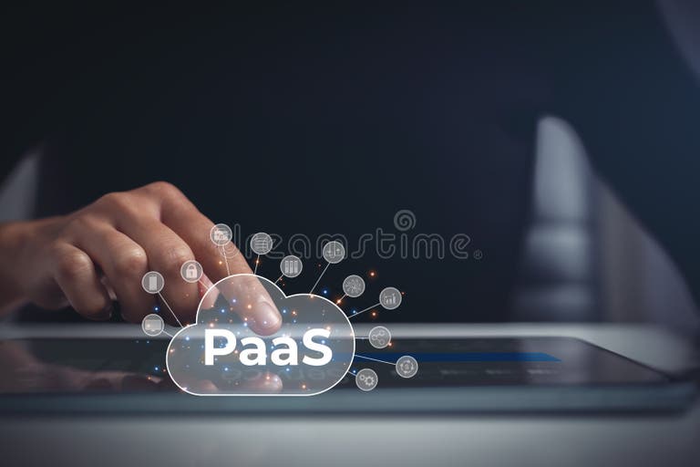 Customer Accessing Application or Software Platform As a Service Stock ...